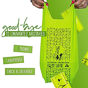 100% Certified Home Compostable Dog Poop Bags with Handles - 10% to Charity - ASTM D6400 & EN 13432 Compliant Large Poop Bags - 240 Bags - 8 x Rolls of Plant Based X Large Compostable Poop Bags