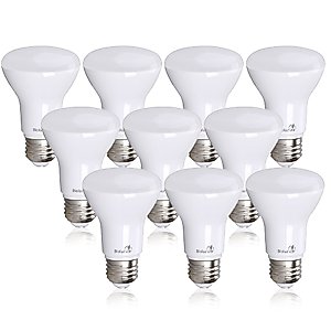 Bioluz LED 10 Pack BR20 LED Bulb 6W=50W 2700K Warm White 90 CRI Dimmable UL-Listed CEC Title 20 Compliant 540 Lumen Outdoor/Indoor Flood Light (Pack of 10)