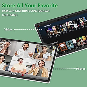 2023 Newest 2 in 1 Tablet, 10 inch Android 11 Tablet with Keyboard, 4GB+64GB, Tablets with Case Mouse Stylus, 1.8GHz Quad Core, 1280*800 HD Touch Screen, 8MP Dual Camera, Games, Wi-Fi, BT Tableta PC