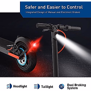 Hiboy S2R Plus Electric Scooter, Upgraded Detachable Battery, 9" Pneumatic Tires, 350W Motor - Max 22 Miles & 19 MPH Portable Folding Commuter E-Scooter for Adults - Dual Brakes with Split Wheels