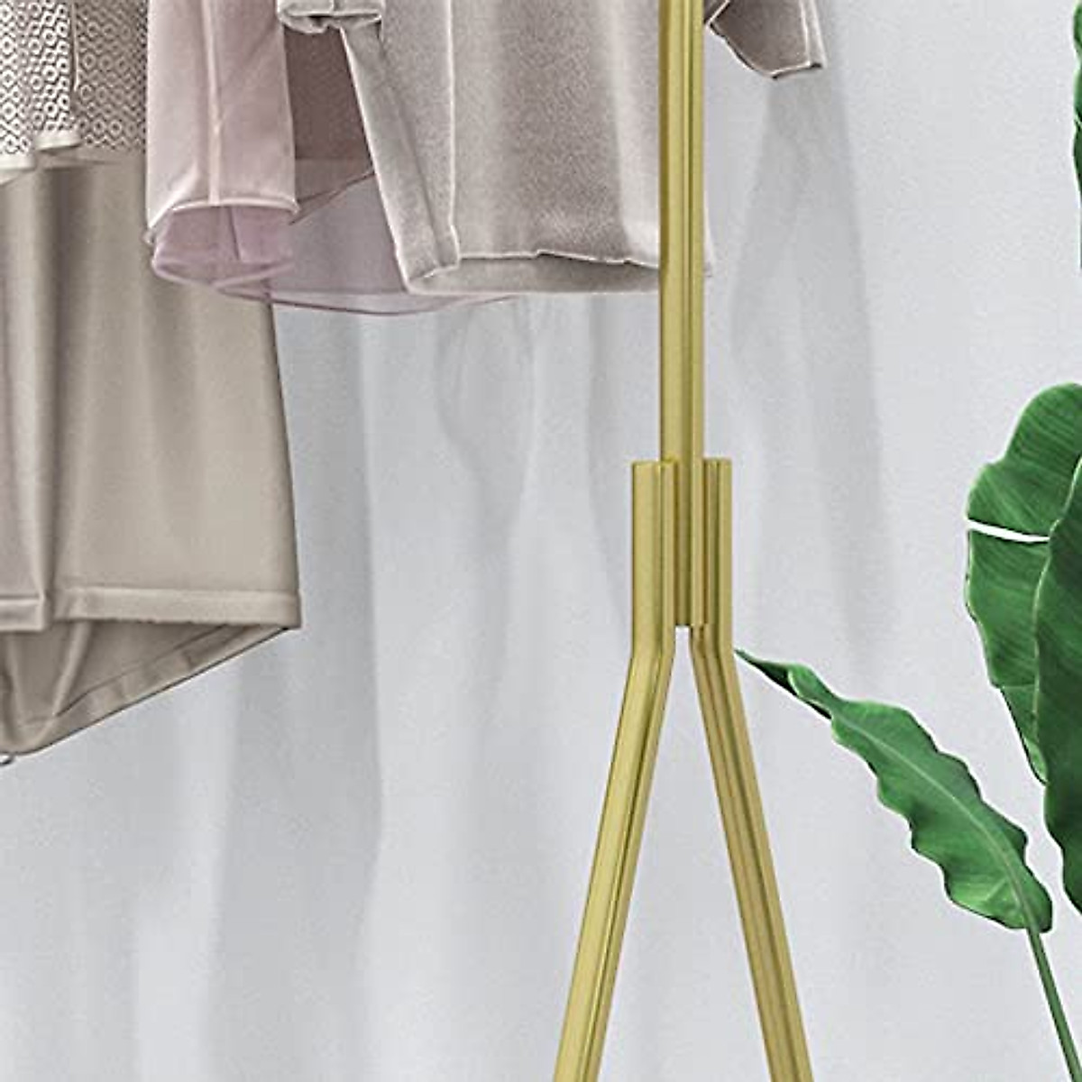 NEOCHY Clothing Display Racks, Iron Heavy-Duty Hangers, Open Child Clothing Store Display Racks/Golden/100X40X150Cm