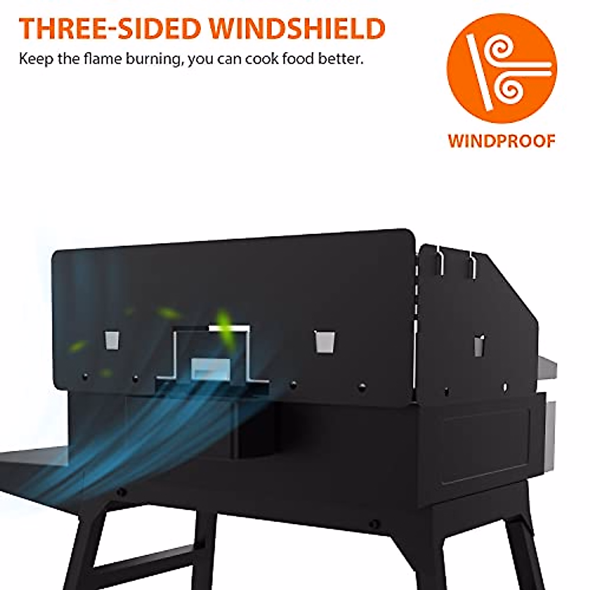 MixRBBQ Griddle Wind Guard and Warming Rack Set for Blackstone 22 Inch Griddle, Outdoor BBQ Cooking Grill Accessories Wind Screen & Cooking Grid