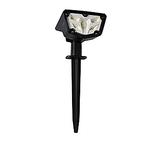 Luma Solar Outdoor Lights 2 Pack | Weatherproof Landscape Lighting with 22 LED Outdoor Lights for Patio, Yard | Garden & Wall Mount | 3 Modes Cool, Warm, Both + Rechargeable All-Night Battery