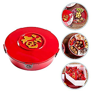 Yardwe Compartment Snack Serving Tray Appetizer Tray Serving Plates Dishes Tradional Chinese Wedding 2021 New Year Spring Festival Tableware