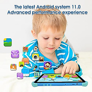 moonka 10.1 Inch Kids Tablet Android 11 Tablet for Kids 2GB+32GB Toddler Tablet APP Preinstalled & Parent Control IWWA Kids Education Tablet with WiFi, Dual Camera, Bluetooth, Kid-Proof Case