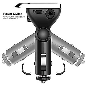 Bluetooth FM Transmitter for Car, Wireless Car Radio Adapter, Handsfree Auto Kit with Remote Control, MP3 Music Player Support USB Charger Siri Google Assistant U Disk/TF Card/Aux