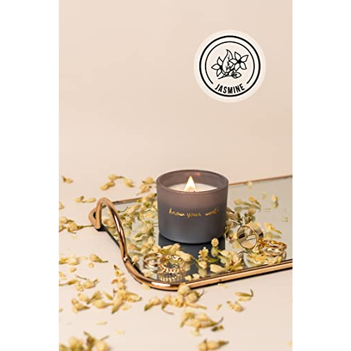 Wood Wick Scented Candle Set with Natural Aromatherapy Oils. Motivational and Inspirational Gift for Women, Birthday, Anniversary, Housewarming, Home Décor