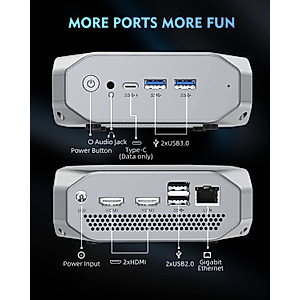 ATOPNUC Mini PC Windows 10 Pro, AMD A9-9400 APU(up to 3.2Ghz) Desktop Computer 8GB RAM 128GB SSD, Micro Suppport 4K Dual Screen Display/WiFi 5/BT5.0/Auto Power On for Business Home Office
