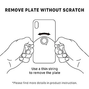 YOSH Metal Plates Replacement Mount Metal Plate Kits with Adhesive for Magnetic Car Phone Holder Magnet Cradle Mount, Compatible Holder and Other Magnetic Holder, Pack of 4, Round, Black