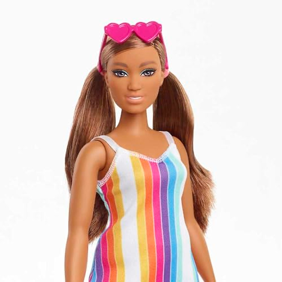 Barbie Loves the Ocean Doll with Brown Hair, Colorful Dress & Accessories, Doll & Clothes Made From Recycled Plastics