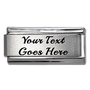 Dolceoro Customized Modular Charm Link - 9mm Std. Size Super Link Stainless Steel Italian Style