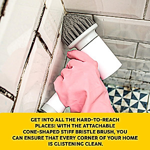 Synoshi Cone Brush Heads (2 Units) for Electric Cleaning Brush The Corners and Hard-to-Reach Places