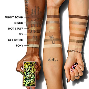 URBAN DECAY Naked Foxy Mini, Olive Neutral Eyeshadow Palette, Matte, Metallic, Shimmer & Glitter Finish, 6 Gold & Taupe Eye Shadows, Travel Friendly Size, Vegan, Cruelty-free