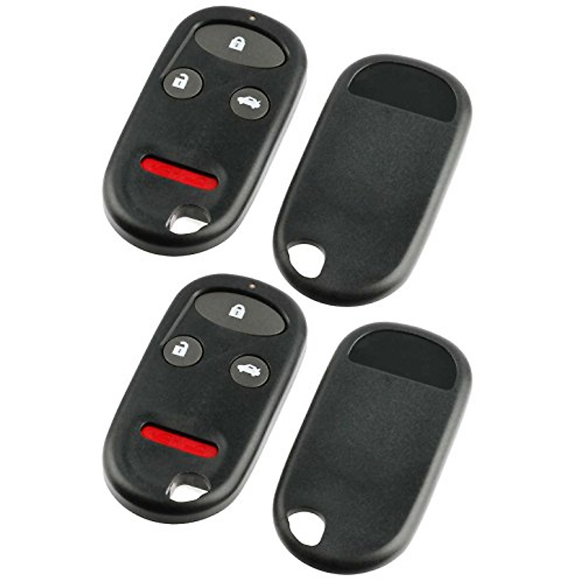 Key Fob Keyless Entry Remote Shell Case & Pad fits 1998-2002 Honda Accord / 1999-2003 Acura TL KOBUTAH2T, Set of 2
