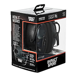 Howard Leight by Honeywell Impact Sport Sound Amplification Electronic Shooting Earmuff, Green