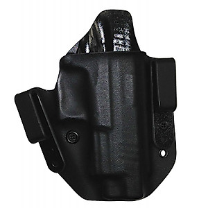 L.A.G. TACTICAL, INC., Defender Series, OWB/IWB Holster, Fits SIG P226R/MK25, Kydex, Right Hand, Black Finish