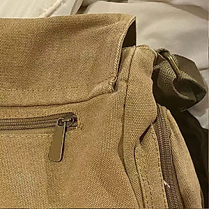 GESALOP Vintage Canvas Crossbody Bag Aesthetic Tote Cute Crossbody Purse Trash Purse Messenger Bag (Army Green)