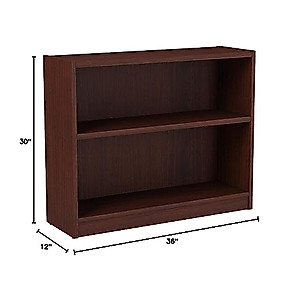 Bush Furniture Universal Small 2 Shelf Bookcase, Vogue Cherry