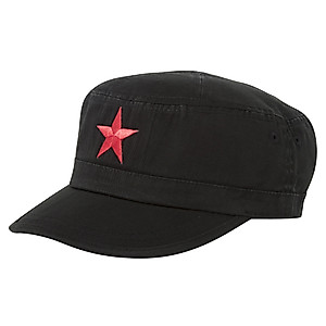 New Army Cadet Adjustable Hat w/Red Star - Black