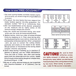 Luomorgo 1 3/16" to 12" Adjustable Hole Saw Circle Cutter Drill Bit Tool Saw Round Cutting for Drywall Wood