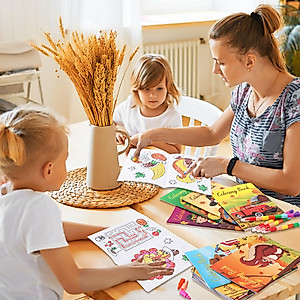 BenLouis 24 Pcs Fall Mini Coloring Books Fall Harvest Party Favors Thanksgiving Activity Book Bulk for Kids Autumn Pumpkin Birthday Thanksgiving Party Favor Goodie Bag Gift Stuffer Classroom Supplies