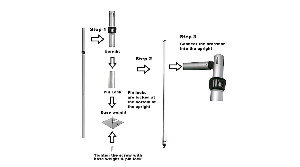 Pipe and Drape Adjustable Uprights for Events & Backdrops