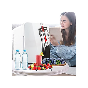 Tnfeeon Mini Fridge, Portable Thermoelectric Cooler and Warmer Refrigerators for Father's Day Gift Skincare Beverage Food Home Office and Car Snacks Lunch Drinks Cosmetics