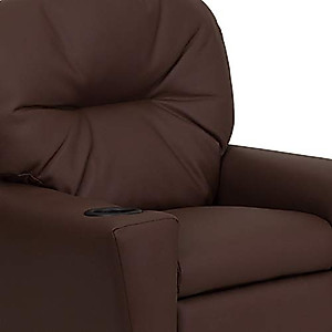 Flash Furniture Contemporary Brown LeatherSoft Kids Recliner with Cup Holder
