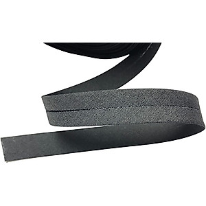 Single Fold Bias Tape 0.5inx5yards Polyester Fabric Quilt Binding Ribbon for Sewing, Quilting, Piping, Seaming, Hemming, DIY Craft Repair Replace Home Garment Accessories (Black)