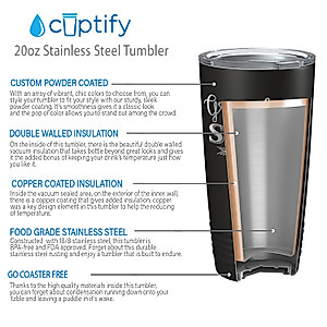 Grandmas Sippy Cup Gift for Women Birthday Black 20 oz Stainless Steel Tumbler with Lid Insulated Cup