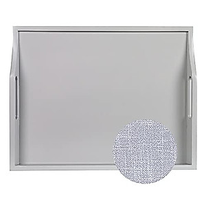 Rossie Home Wood Bed Tray Lap Desk with Detachable Cushion, Serving Tray - Calming Gray - Fits up to 15.6 Inch Laptops - Style No. 76105