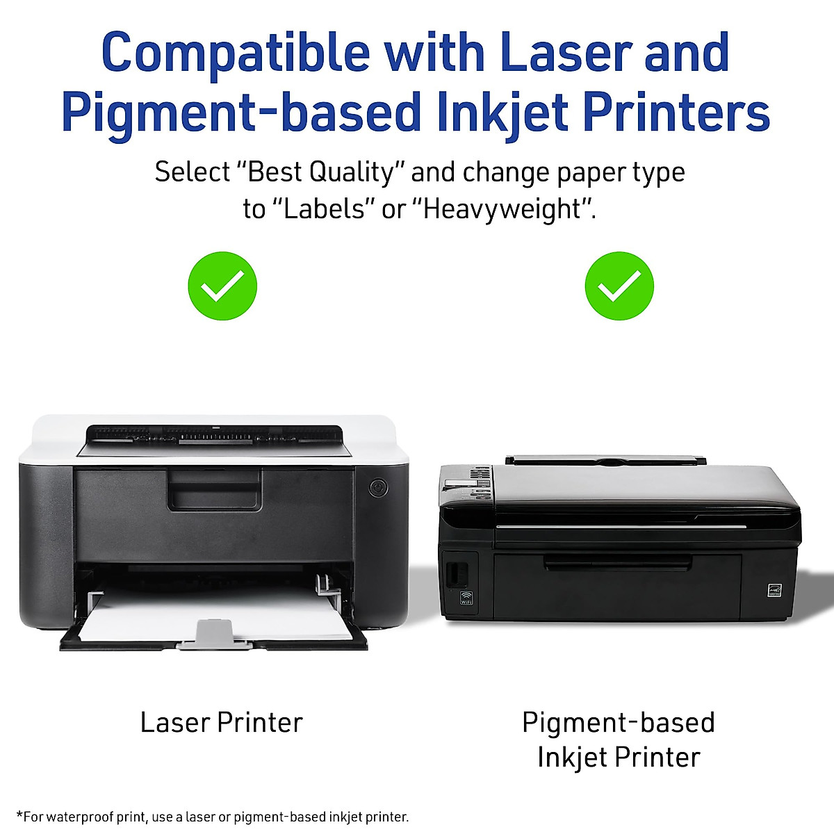 Avery Printable Sticker Paper, Glossy Clear, 8.5" x 11", Laser & Inkjet Printers, 7 Sheets (4397)