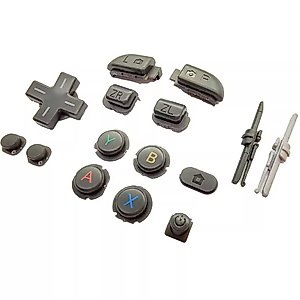 15 PCS Replacement L R ZR ZL Buttons ABXY Buttons Home Button Start Button Power Select Button D Pad Set for New 3DS XL New 3DS LL Console Grey