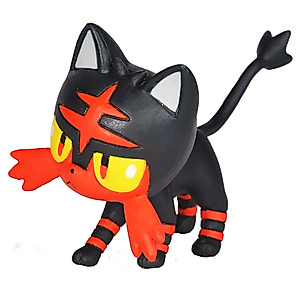 Pokémon 95002 2" Battle Action Figure Includes 2" Rowlet and 2" Litten (Pack of 2)