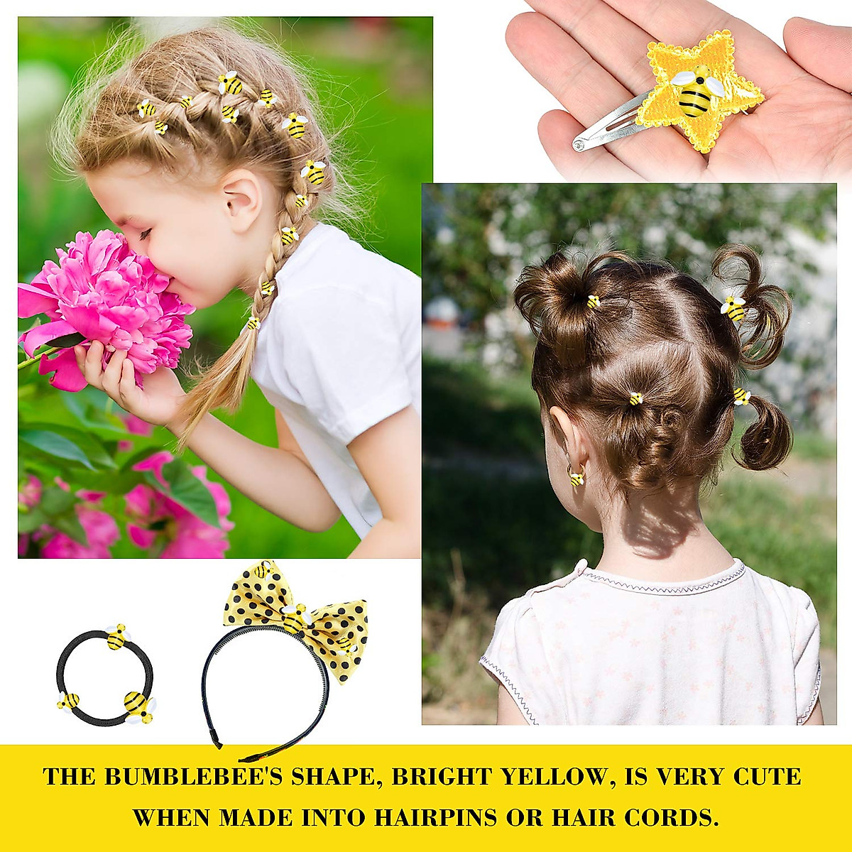 45 Pieces Tiny Bees Craft Decoration Party Decor Honey Resin Bee Flatback Bee Shaped Embellishment with Storage Box for DIY Craft Home (0.98 Inch, 0.74 Inch, 0.51 Inch)