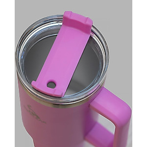 Du&Kha SIPSLEAK 40 Oz Tumbler with Handle and Straw – Stainless Steel Insulated Tumblers with 2 Lids, 2 Straws, Straw Brush – Portable and Reusable Coffee Tumbler Travel Coffee Mug Keeps Hot and Cold