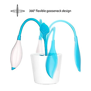 iEGrow Kids Desk Lamp, Cute Classroom Table Plant Lamps for Child, Students & Adults, Mini Green Flexible USB Touch LED Lamp with 3 Level Dimmer