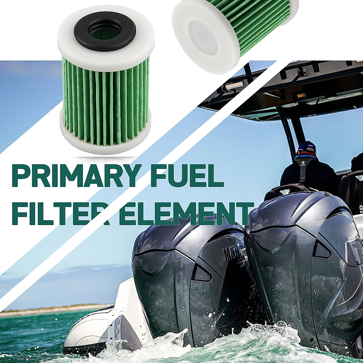 Xislet Primary Fuel Filter Element Compatible with Yamaha Outboard F150-250 4 Stroke Replaces 6P3-WS24A-01-00 6p3-24563-01-00 (2006 and Later)