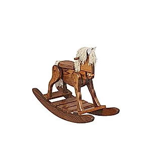 LifeSong Milestones Amish-Made Wooden Rocking Horse for Toddlers and Kids Perfect Housewarming Gift and Decorative Piece - Durable and Safe Rocking Horse for Toddlers