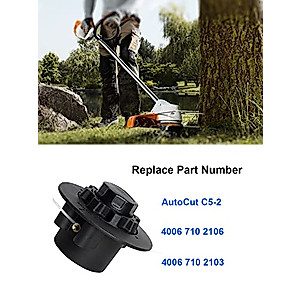 Autocut FS45 C5-2 Trimmer Weed Head Replaces 4006 710 2106, 4006 710 2103 for Stihl FS38 FS40 FS40C FS40CE FS45 FS45C FS46 FS46C FS50 FS50CE FSE60 FSE71 FSE81 String Trimmer Brush Cutter
