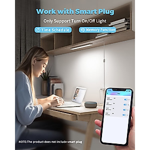 ASOKO Plug-in Under Cabinet Lighting, 16Inch LED Workbench Lights with Super Brighten 700Lumen and Dimmable 6000K Cool White, Memory Function Desk Lamp for Kitchen Sink/Desk/Workbench