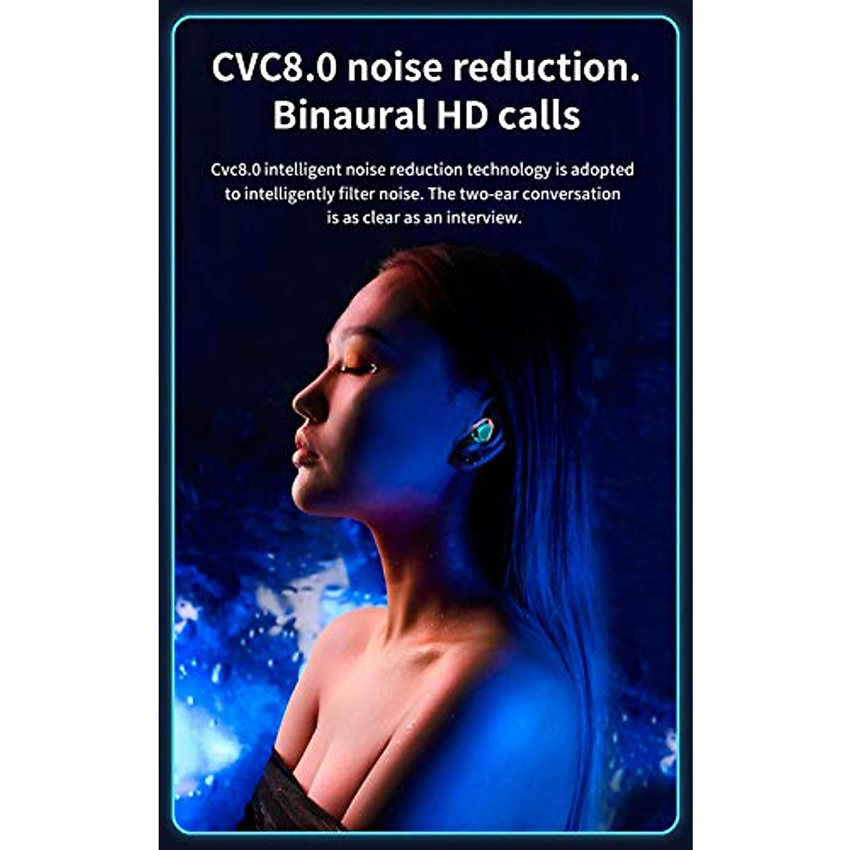 #m5o5b1 Wireless Bluetooth 5 1 Headset Power Display Stereo Earbuds Sport Headphone