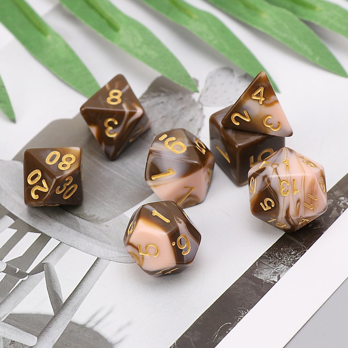 7pcs/Set Sided Dice D4 D6 D8 D10 D12 D20 for RPG Poly Game