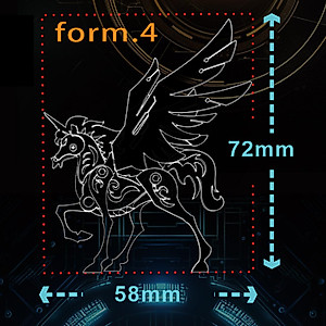 Luminda 3D Metal Puzzles for Adults - Fantasy Unicorn DIY 3D Metal Model Kits - 23+Pcs Mechanical Metal Models DIY Animal Brain Teasers, Art Craft Home Deco Gifts for Teens & Adult - Purple