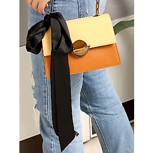 3 Pcs Scarf Skinny for Women Satin Scarf Belts Sash Necktie Neck Scarf Choker Solid Color Narrow Scarf (Black, White, Grey)