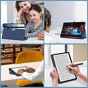 Fintie Folio Case for Amazon Fire Max 11 (13th Generation, 2023 Release) - Premium Vegan Leather Slim Fit Folding Stand Cover for Fire 11 Max Tablet with Auto Sleep/Wake, Ocean Marble