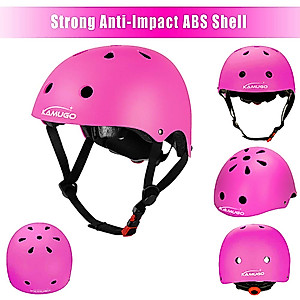 KAMUGO Kids Bike Helmet,Toddler Skateboard Helmet for Girls Boys Ages 8-14 Years,Child Adjustable Helmet for Multi-Sports Bicycle Skateboarding Roller Skating Scooter Rollerblade Balance Bike