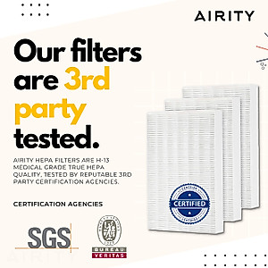 HPA300 Air Purifier Filters Compatible with Honeywell HPA300 by Airity | Includes 3 HEPA R Filters | Honeywell Air Purifier Filter Replacement Compatible for Honeywell R Filter | Honeywell HPA300
