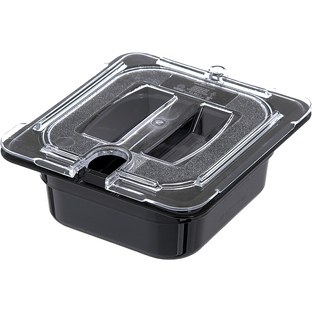 Carlisle FoodService Products 10311U07 StorPlus Sixth Size Polycarbonate Universal Handled Notched Food Pan Lid, Clear