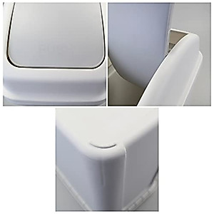 Sosody 4.5 Gallon Swing Top Garbage Can, Plastic Trash Bin with Lid, 3 Pack